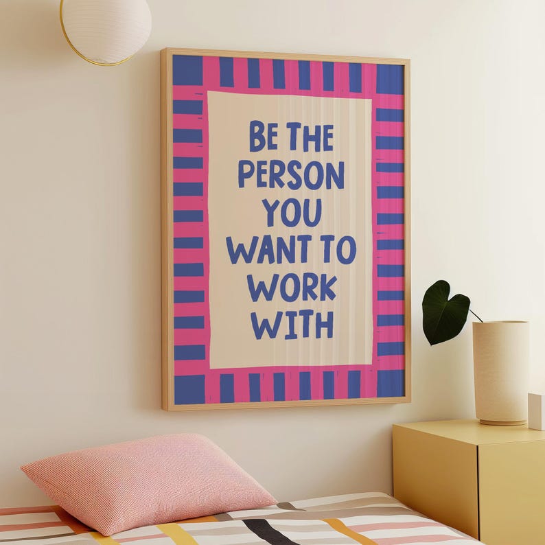 Motivational Office Art Print, Colorful Office Decor, Work From Home ...