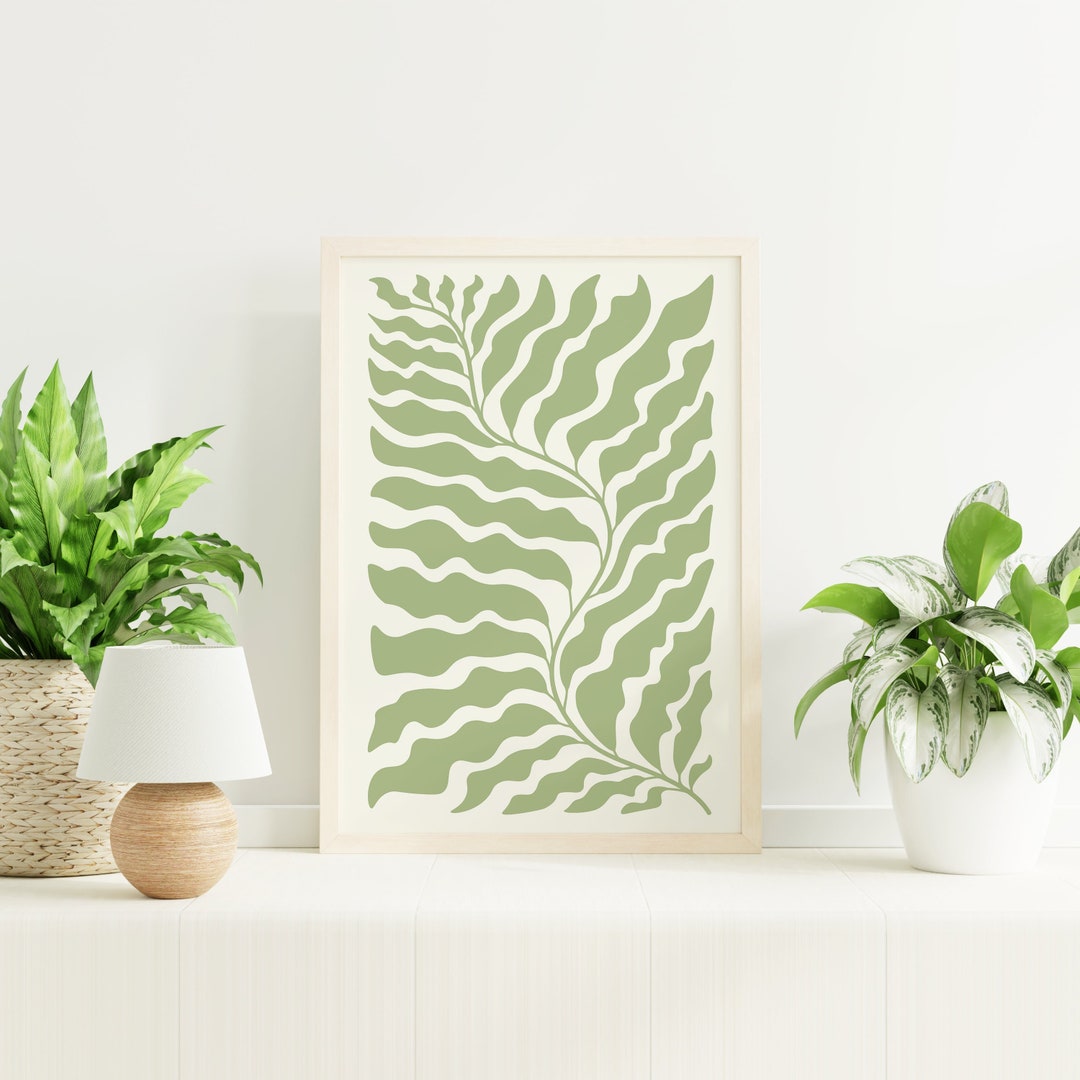 Matisse Botanical Exhibition Print | Digital Art Download | Sage Green ...