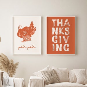 Thanksgiving Gallery Wall, Digital Art Download, 10 Printables, Rustic ...