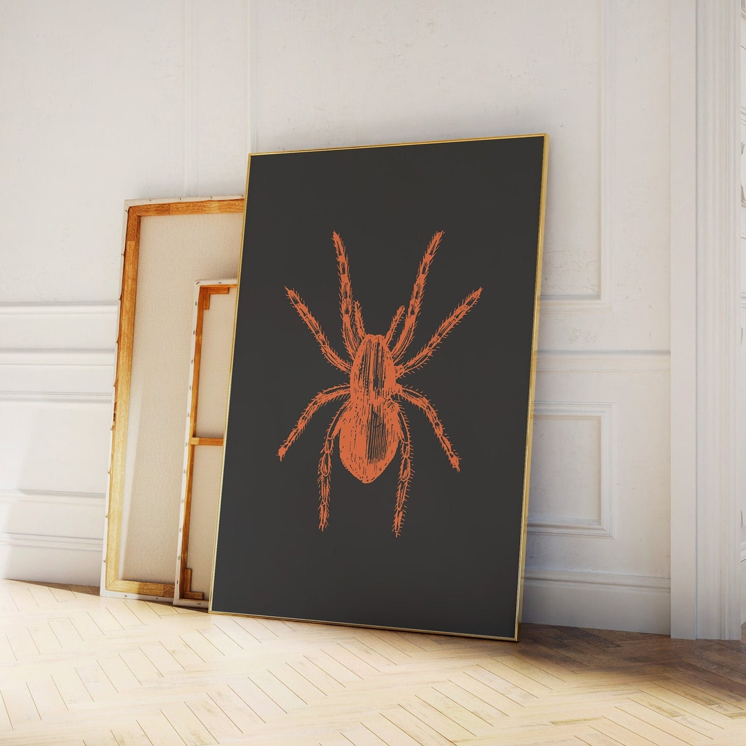 Spider Print | Digital Art Download | Spooky Halloween Wall Decor ...