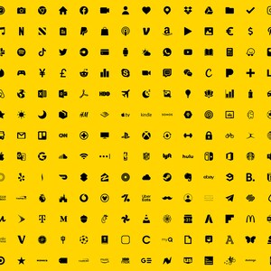 Ios Black & Yellow App Icons Set | 460+ Yellow and Black Minimal Ios 14 ...