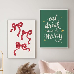 Whimsical Christmas Gallery Wall, Digital Art Download, 10 Printables ...