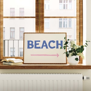 Beach This Way Print | Digital Art Download | Cute Summer Art Print ...