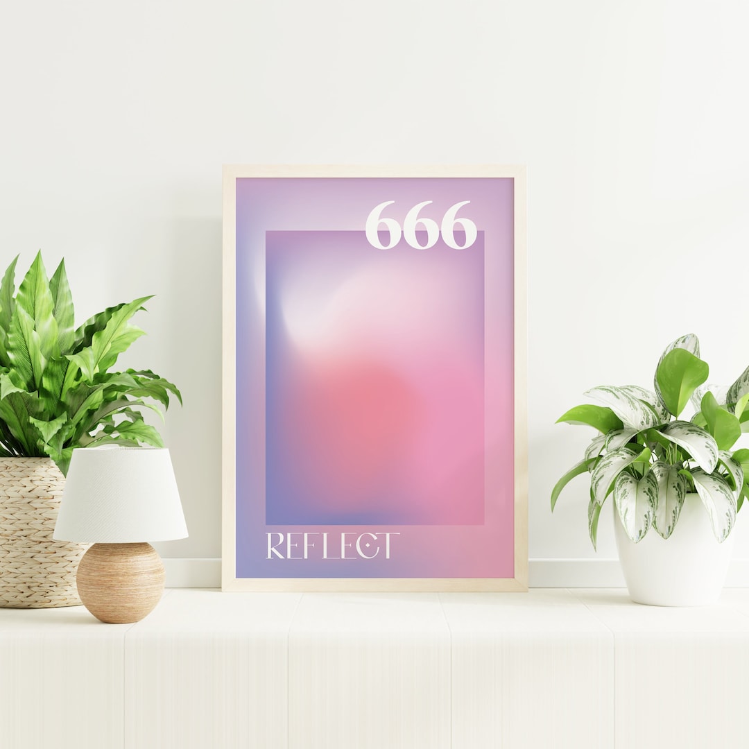 Engel Number 666 Reflect Print | Digitale Kunst Download | Spirituelle ...
