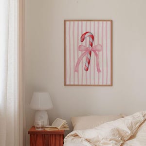 Coquette Christmas Set of 3 Wall Art, Digital Art Download, Trendy Pink ...