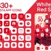 Ios Red & White App Icons Set 330 Red and White Minimal Ios - Etsy