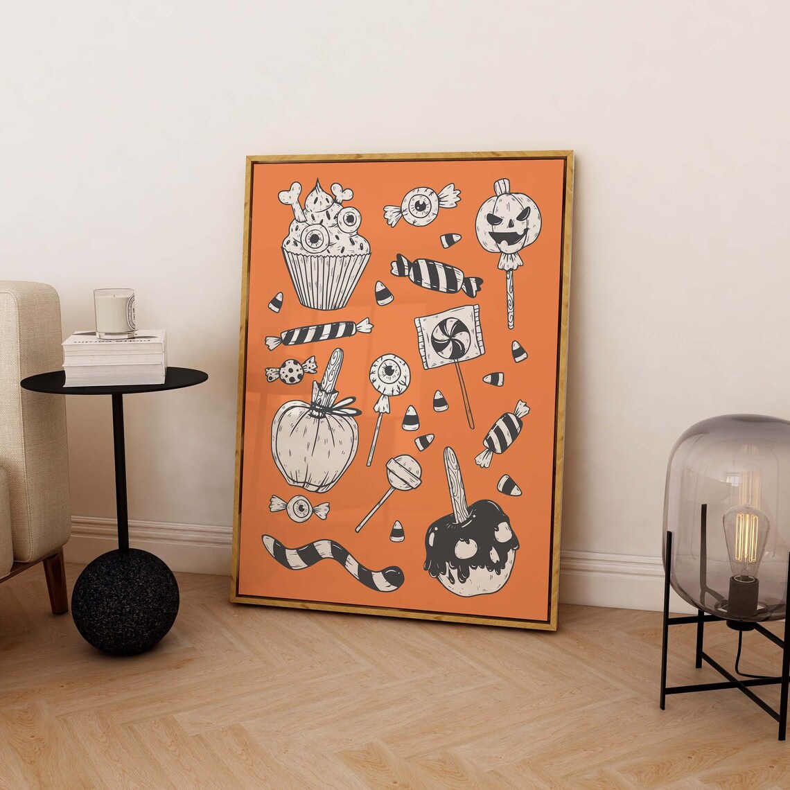 Halloween Treats Print | Digital Art Download | Halloween Candy Wall ...