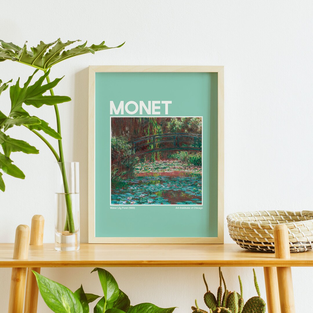 Monet Exhibition Print | Digital Art Download | Green Claude Monet ...