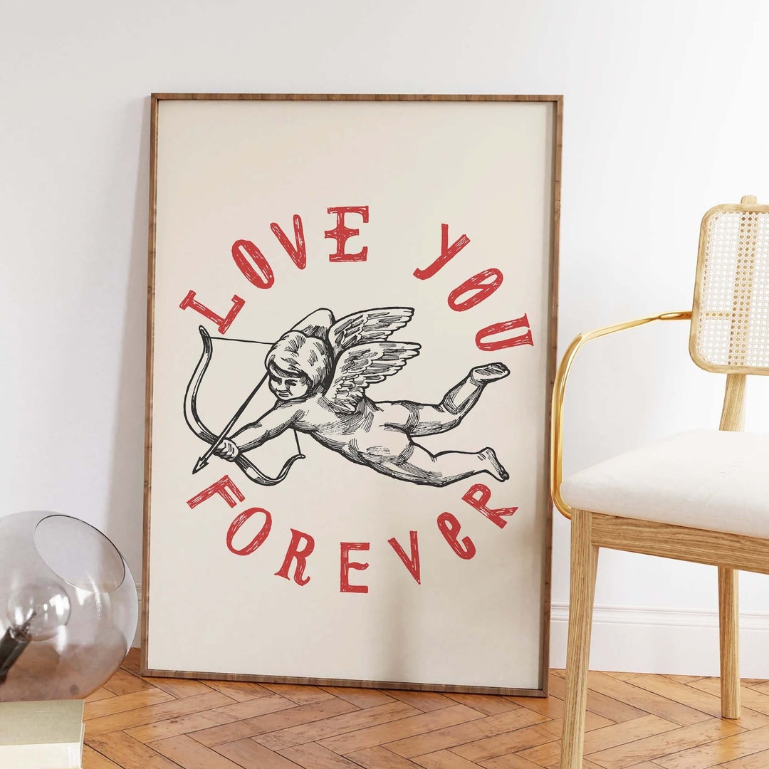 Love You Forever Print | Digital Art Download | Valentine's Day Decor ...