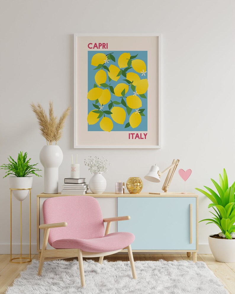 Lemons Capri Italy Print Digital Art Download Lemon Fruit - Etsy
