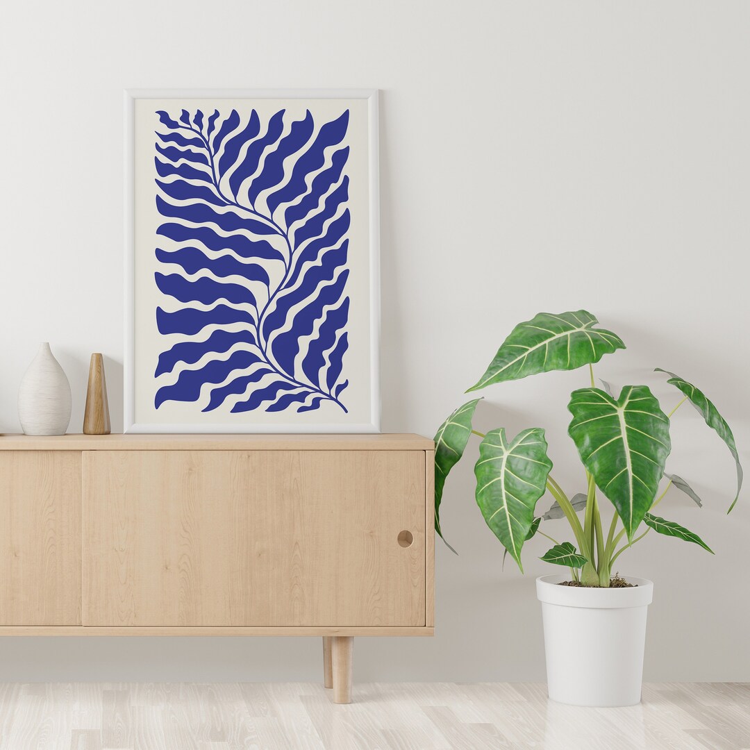 Matisse Botanical Exhibition Print | Digital Art Download | Blue Paper ...