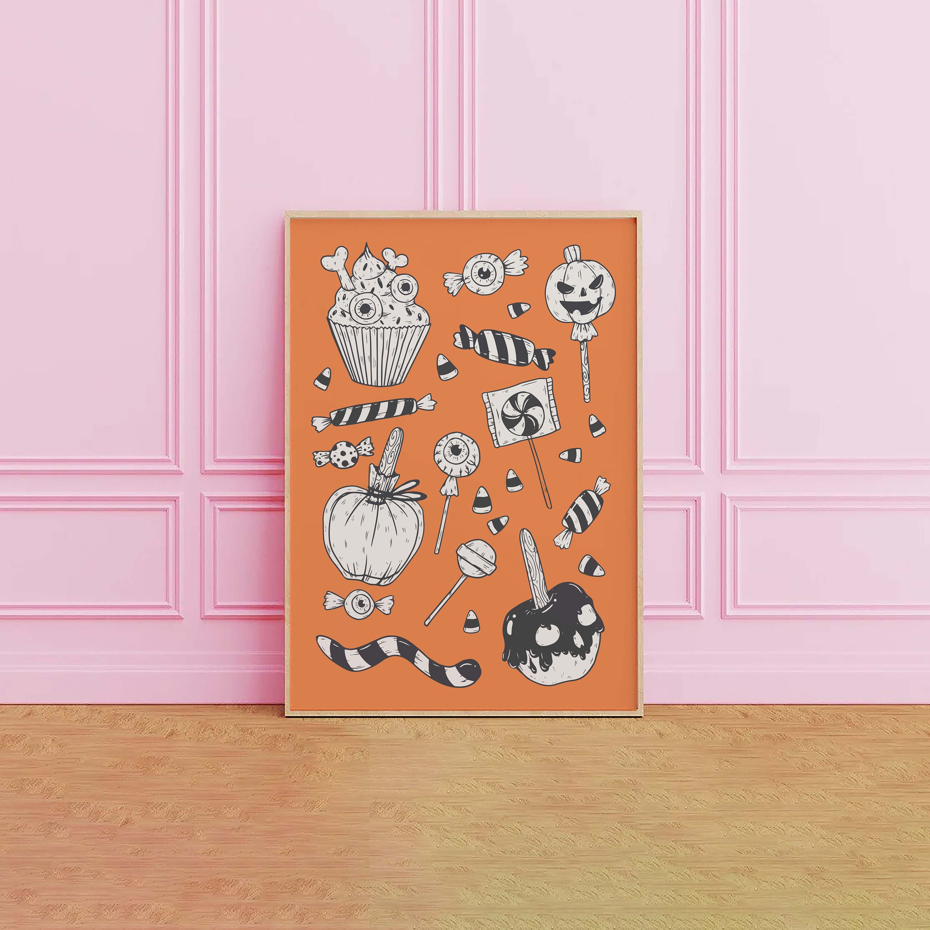 Halloween Treats Print | Digital Art Download | Halloween Candy Wall ...