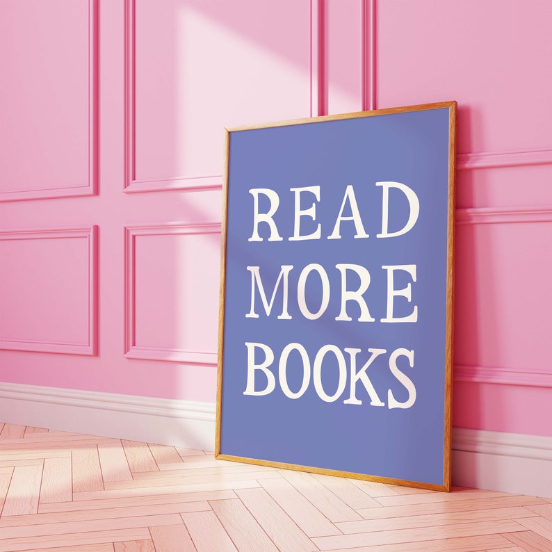 Read More Books Print | Digital Art Download | Cute Library Decor ...