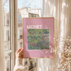 Monet Exhibition Print | Digital Art Download | Pink Claude Monet ...