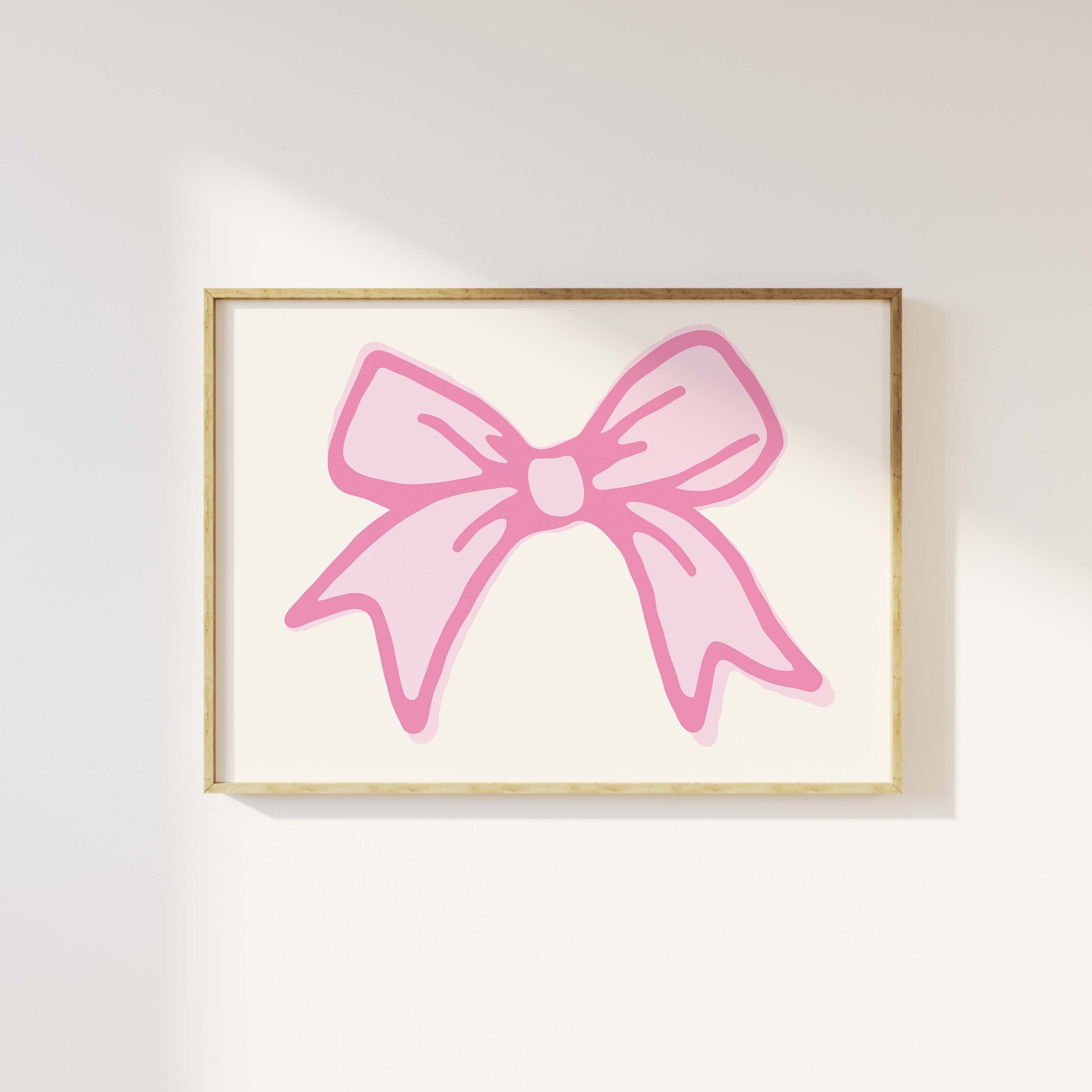 Ribbon Bow Print | Digital Art Download | Balletcore Wall Art | Cute ...