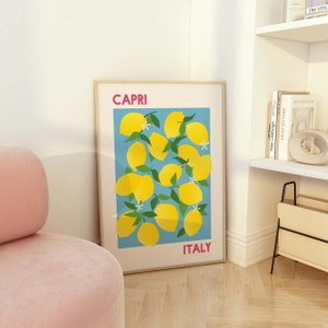 Lemons Capri Italy Print | Digital Art Download | Lemon Fruit Market ...