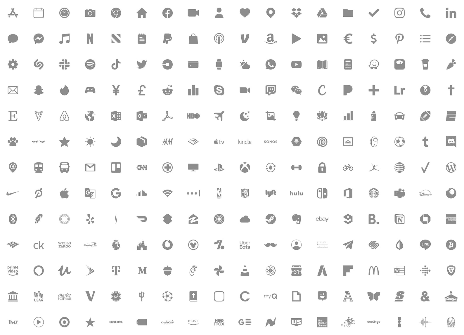 Ios Gray & White App Icons 230 Grey on White Minimal Ios 14 | Etsy