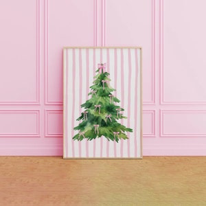 Coquette Christmas Set of 3 Wall Art, Digital Art Download, Trendy Pink ...