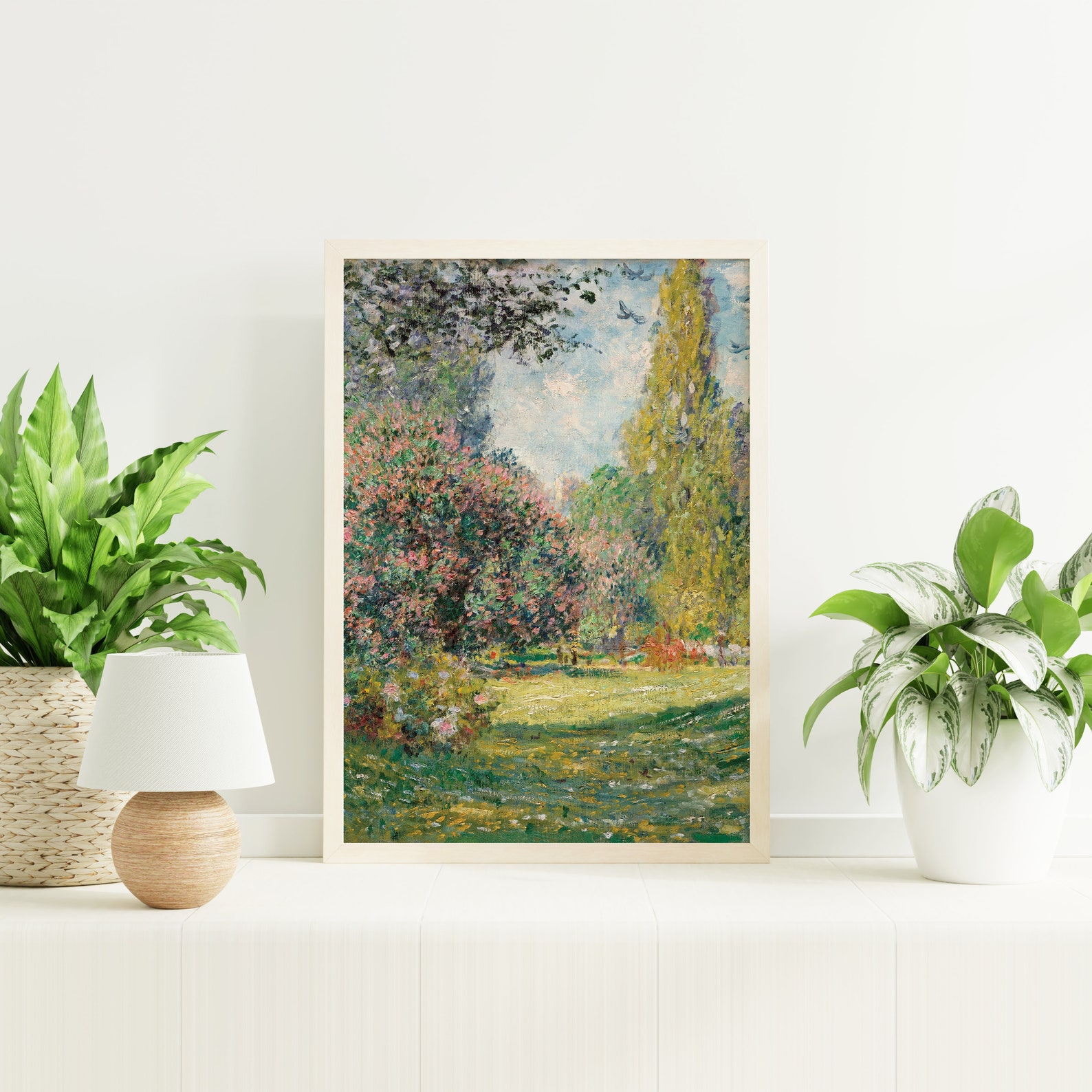 Monet Garden Painting Print Digital Art Download Landscape - Etsy