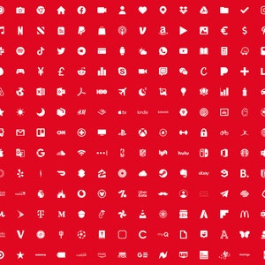 Ios Red App Icons | 230+ Bright Red Minimal Ios 14 Modern Icon Pack - Etsy