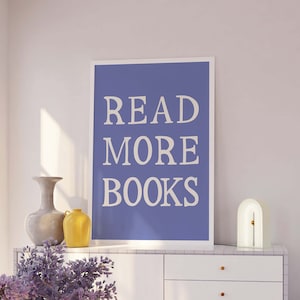 Read More Books Print | Digital Art Download | Cute Library Decor ...
