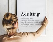 Adulting Definition Wall Print Wall Art Definition Print - Etsy Australia