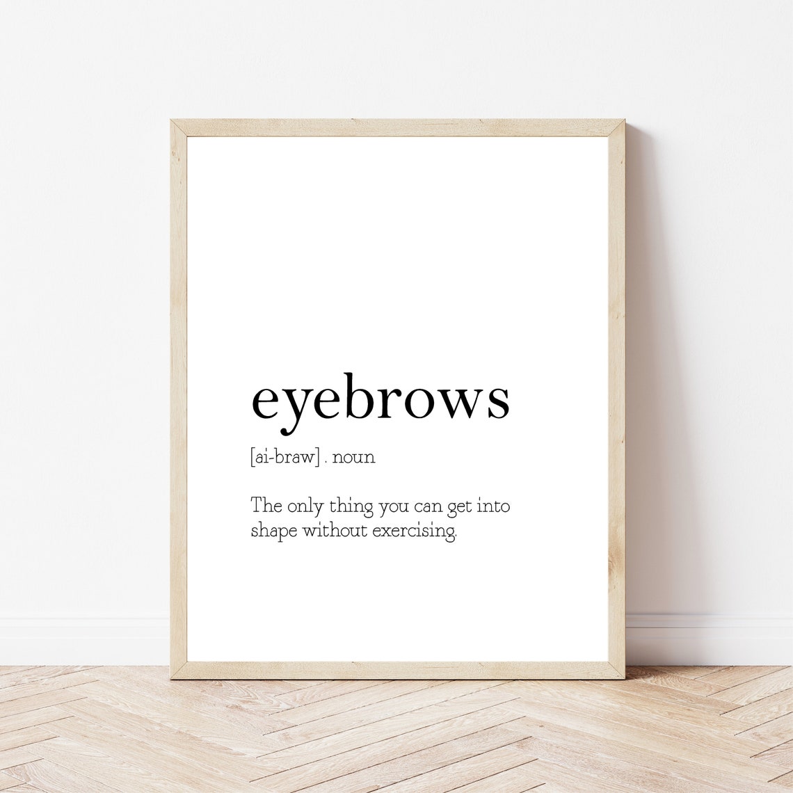 Eyebrows definition brow art salon print Eyebrow print | Etsy