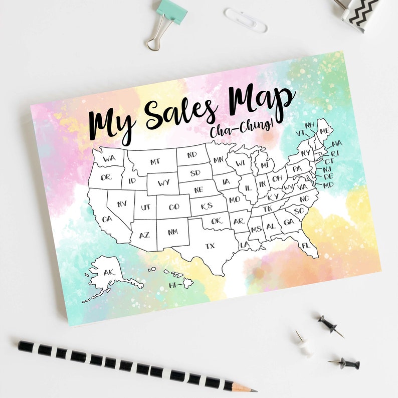 Etsy Sales Map, Sales Tracker, Coloring Map, World Map Printable - Etsy