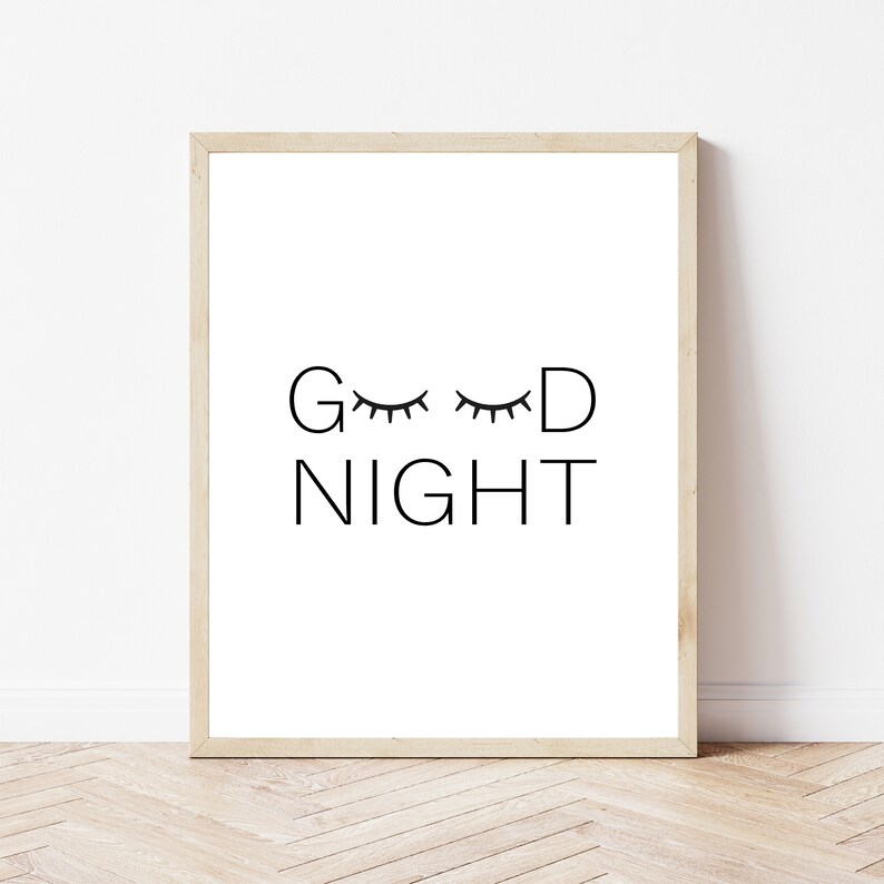 Goodnight Print, Bedroom Print, Bedroom Decor, Home Wall Art - Etsy
