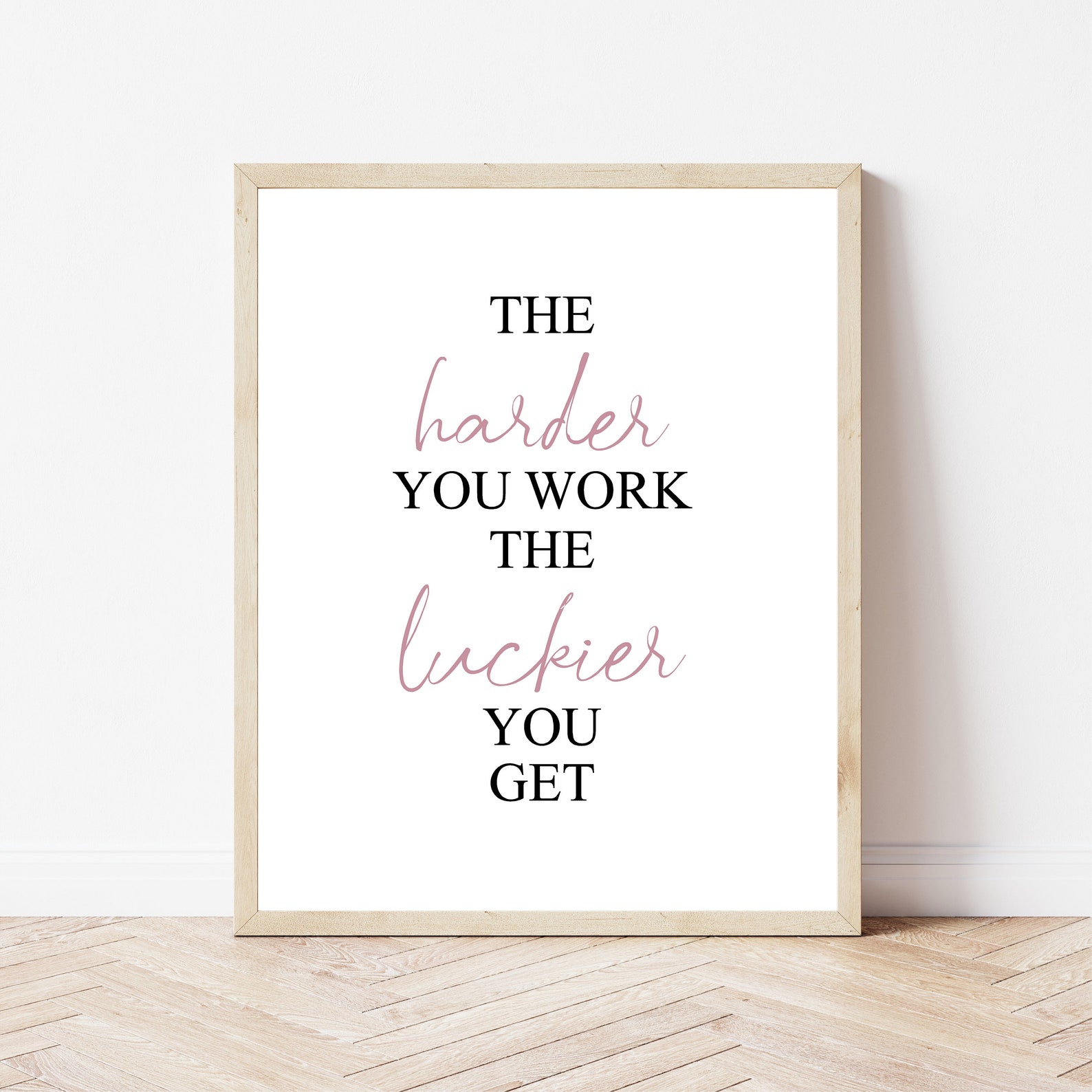 Work Hard Print Inspirational Quotes Office Wall Art Office | Etsy