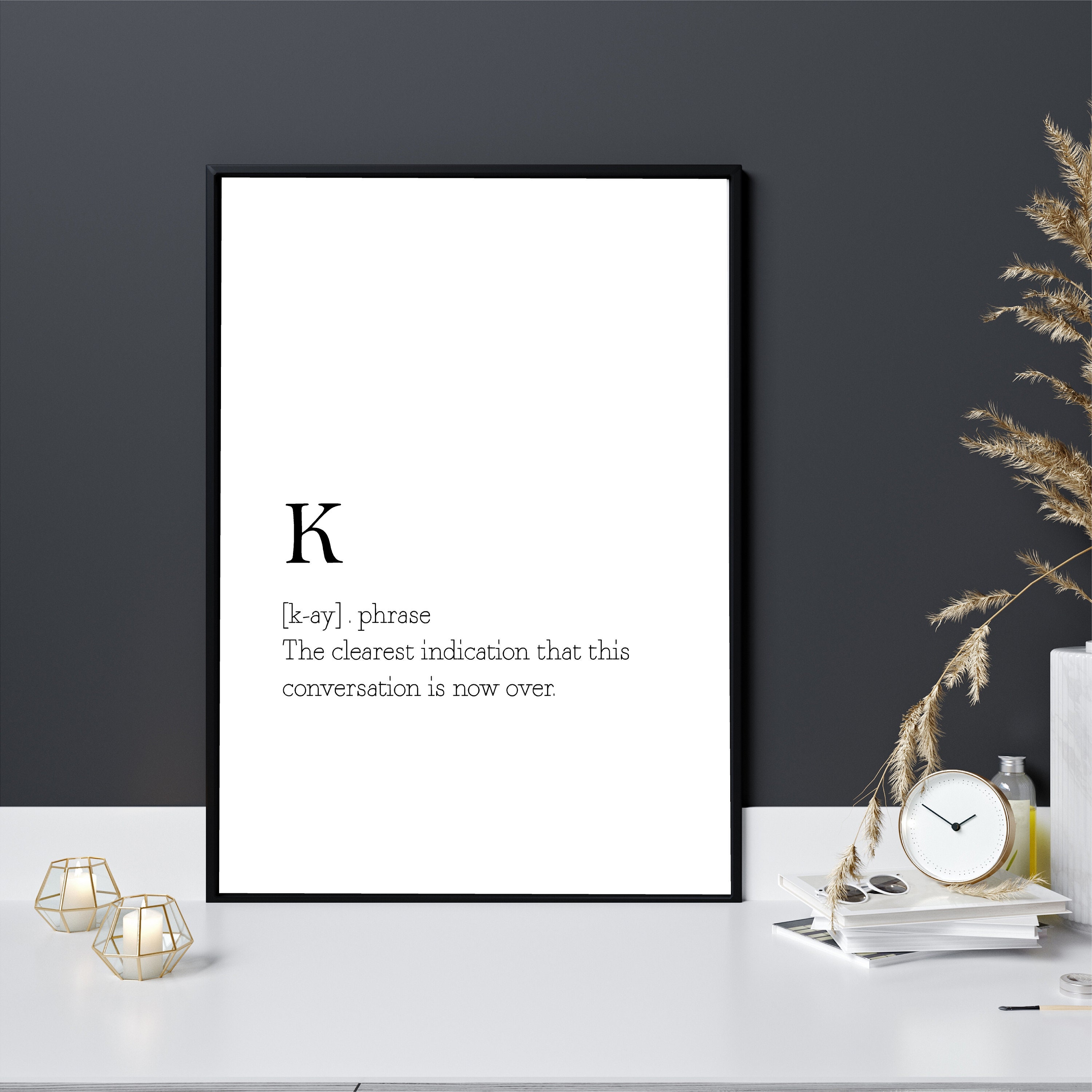 K Definition Print Dictionary Art Funny Wall Art Home Decor - Etsy