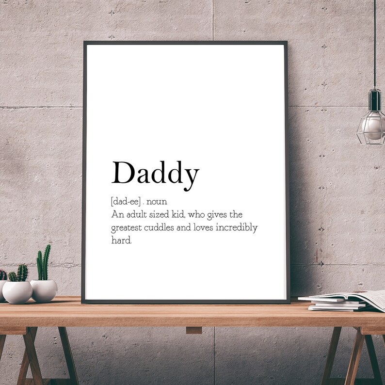 Daddy Print, Daddy Dictionary, Definition Print, Gift for Dad - Etsy