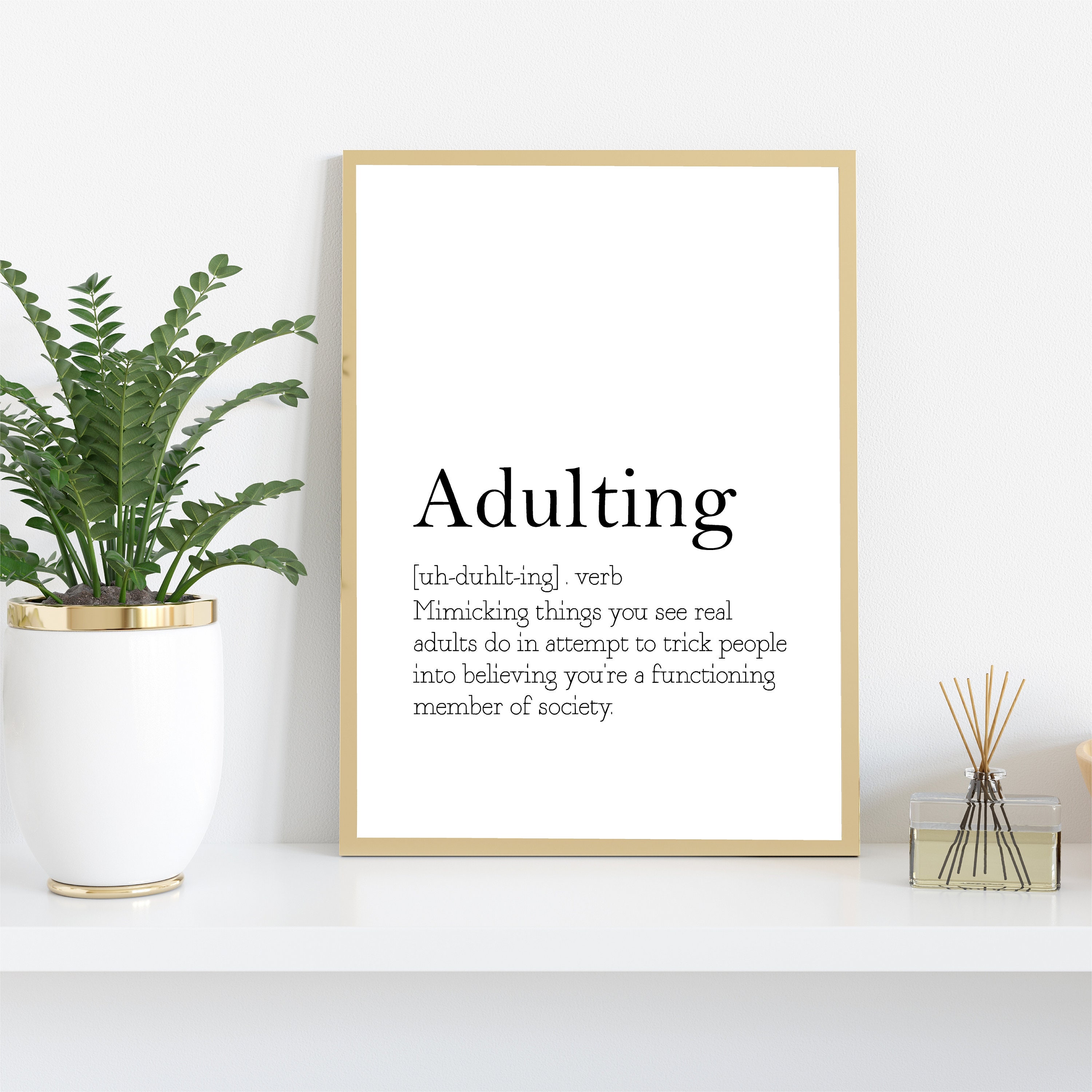 Adulting Definition Wall Print Wall Art Definition Print - Etsy Australia