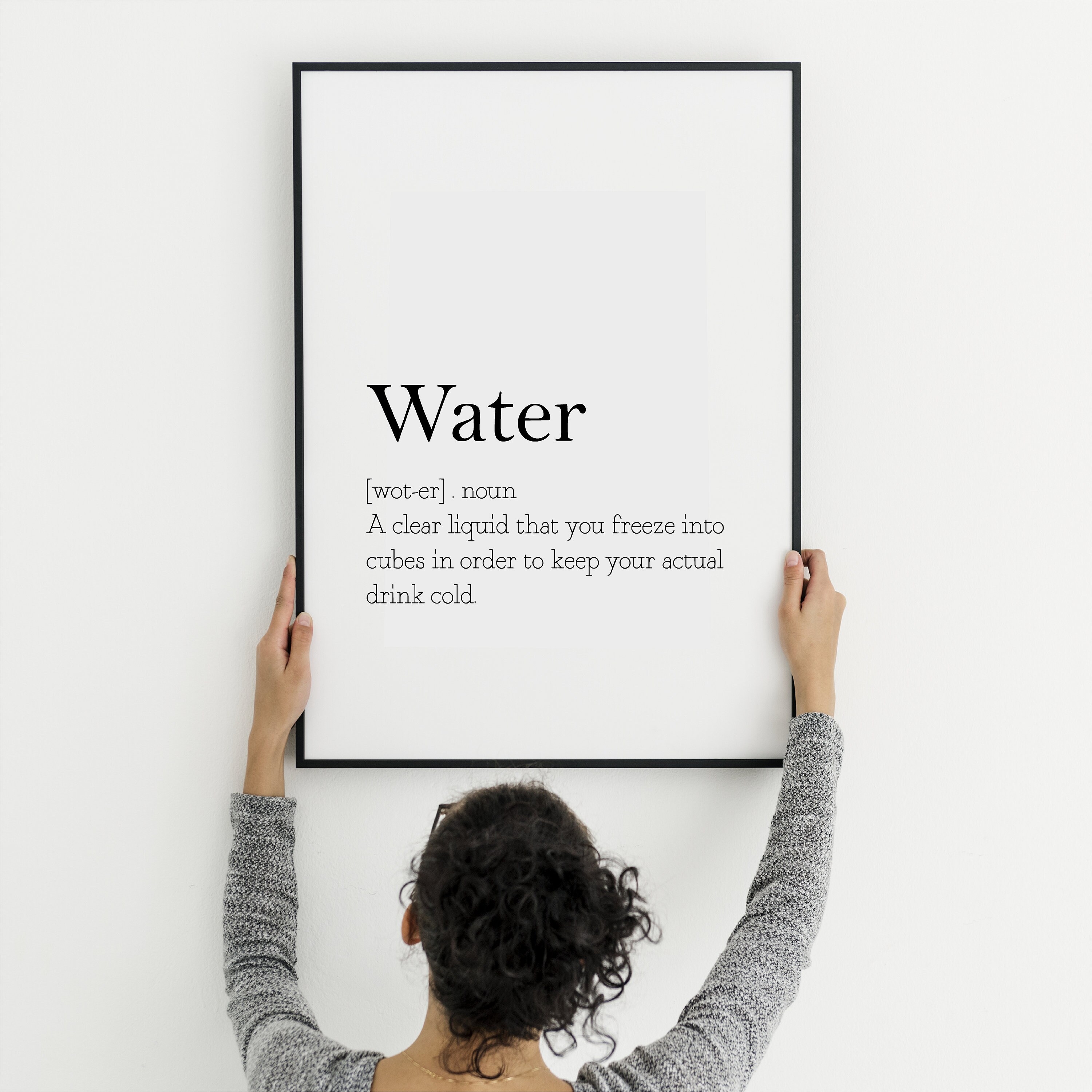 Water Dictionary Definition Meaning Kitchen Decor Printable - Etsy