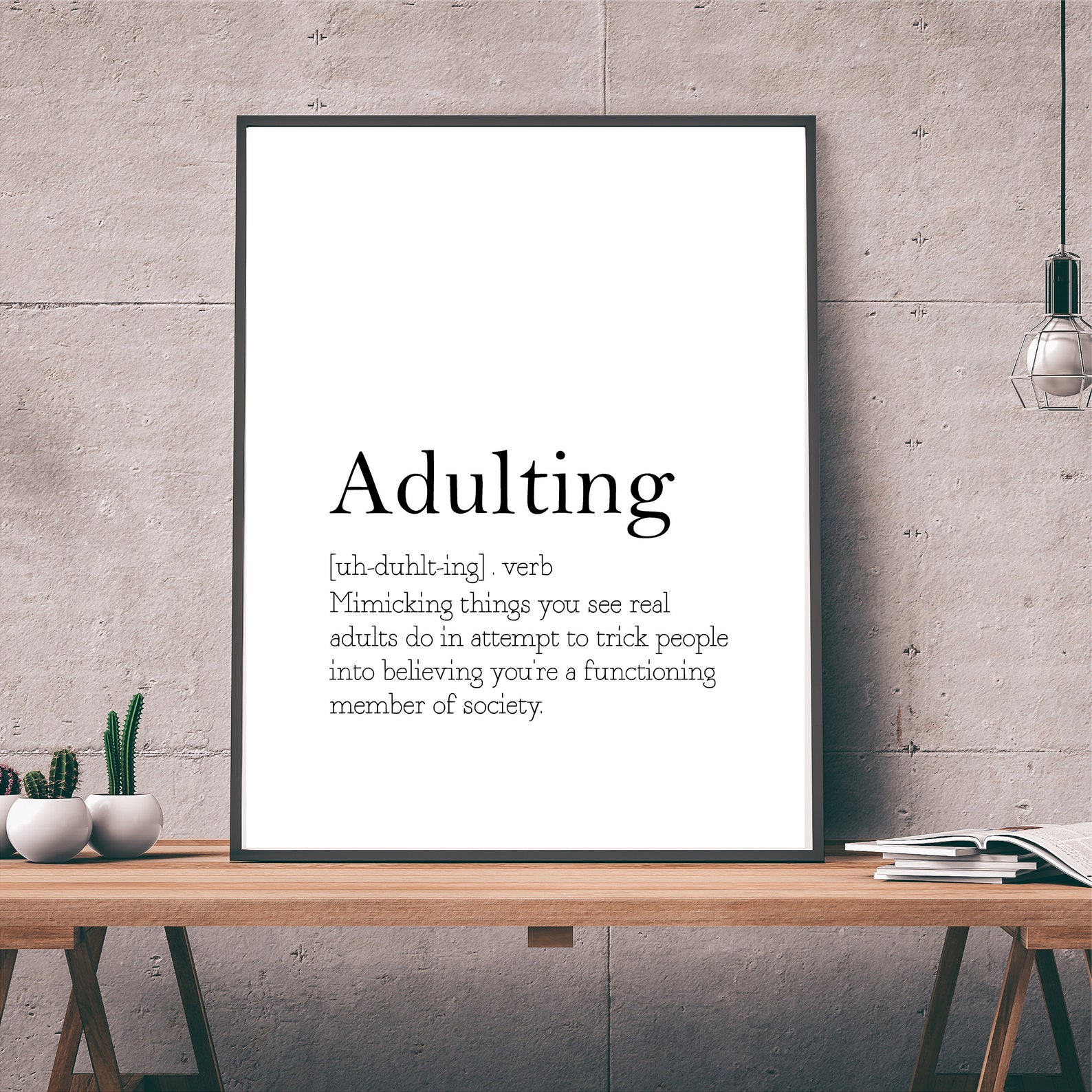 Adulting Definition Wall Print Wall Art Definition Print - Etsy Australia