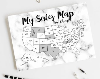 Etsy Sales Map Sales Tracker Coloring Map World Map | Etsy