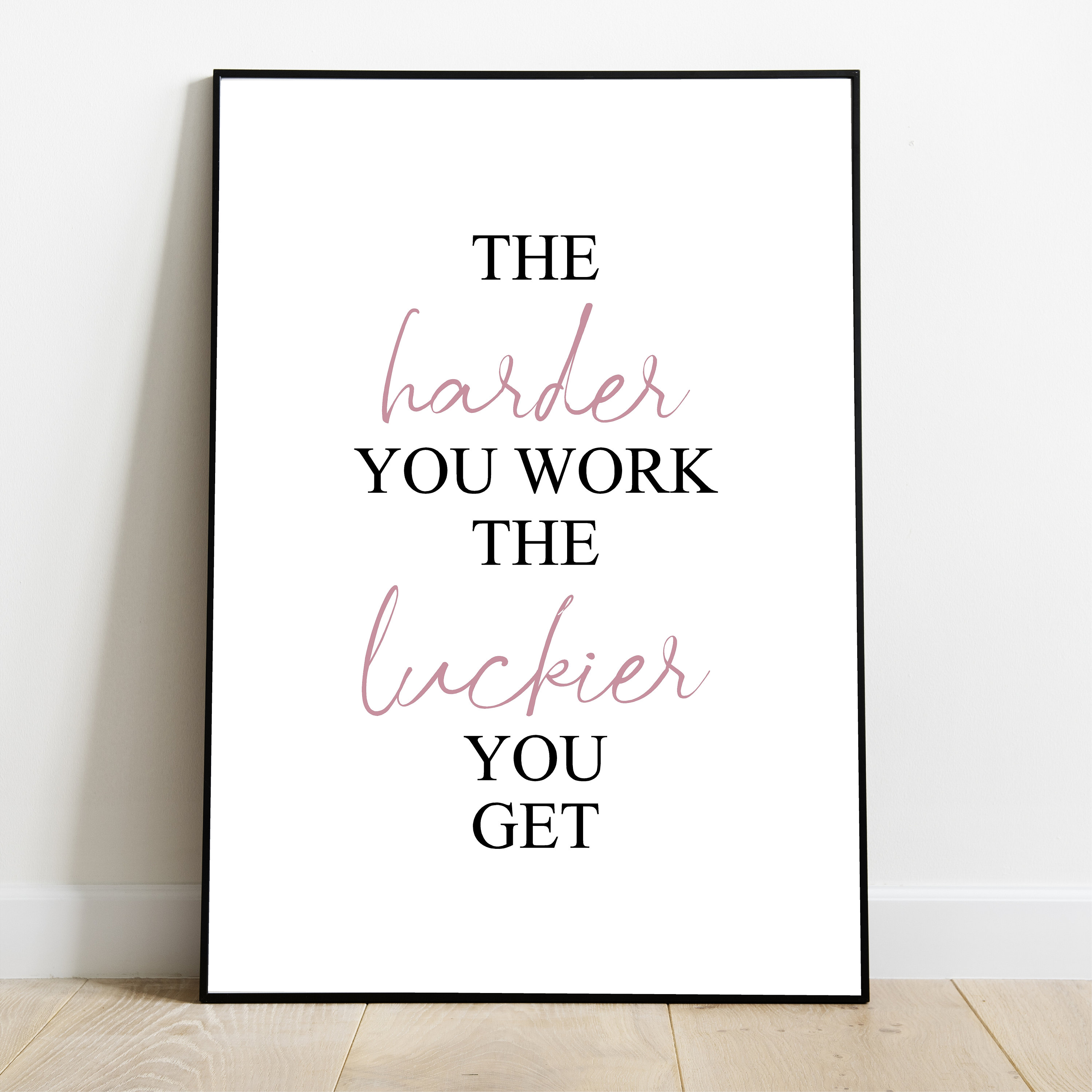 Work Hard Print Inspirational Quotes Office Wall Art Office - Etsy