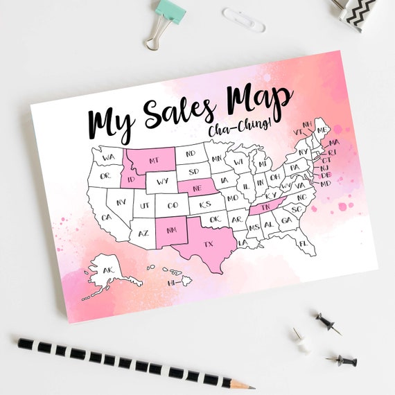 Etsy Sales Map Sales Tracker Coloring Map World Map | Etsy