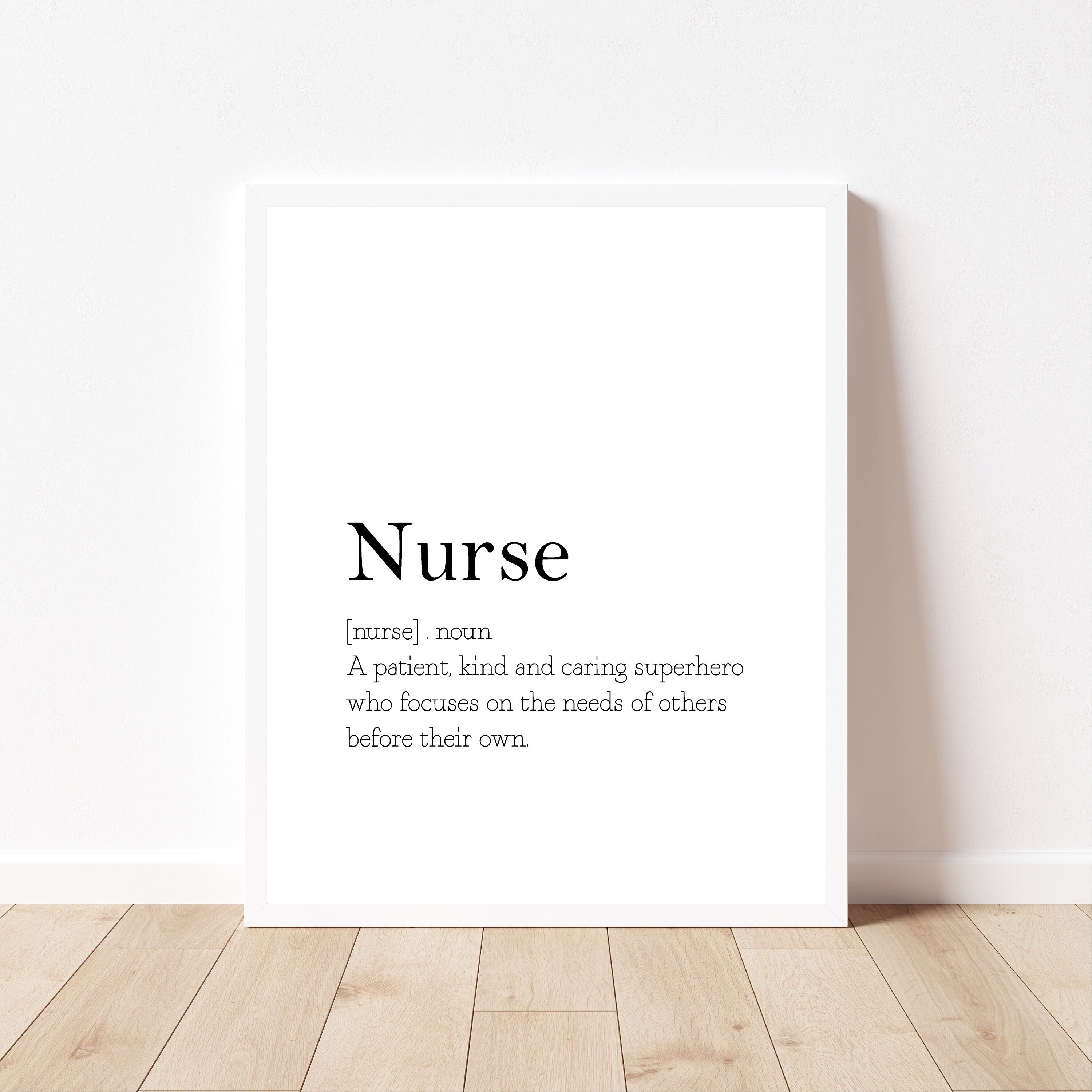 Nurse Definition Nurse Print Dictionary Print Gift for - Etsy