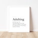 Adulting Definition Wall Print Wall Art Definition Print - Etsy Australia