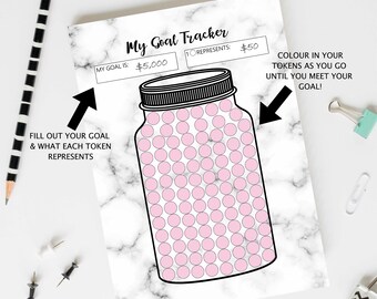 Mason Jar Saving Tracker - Etsy