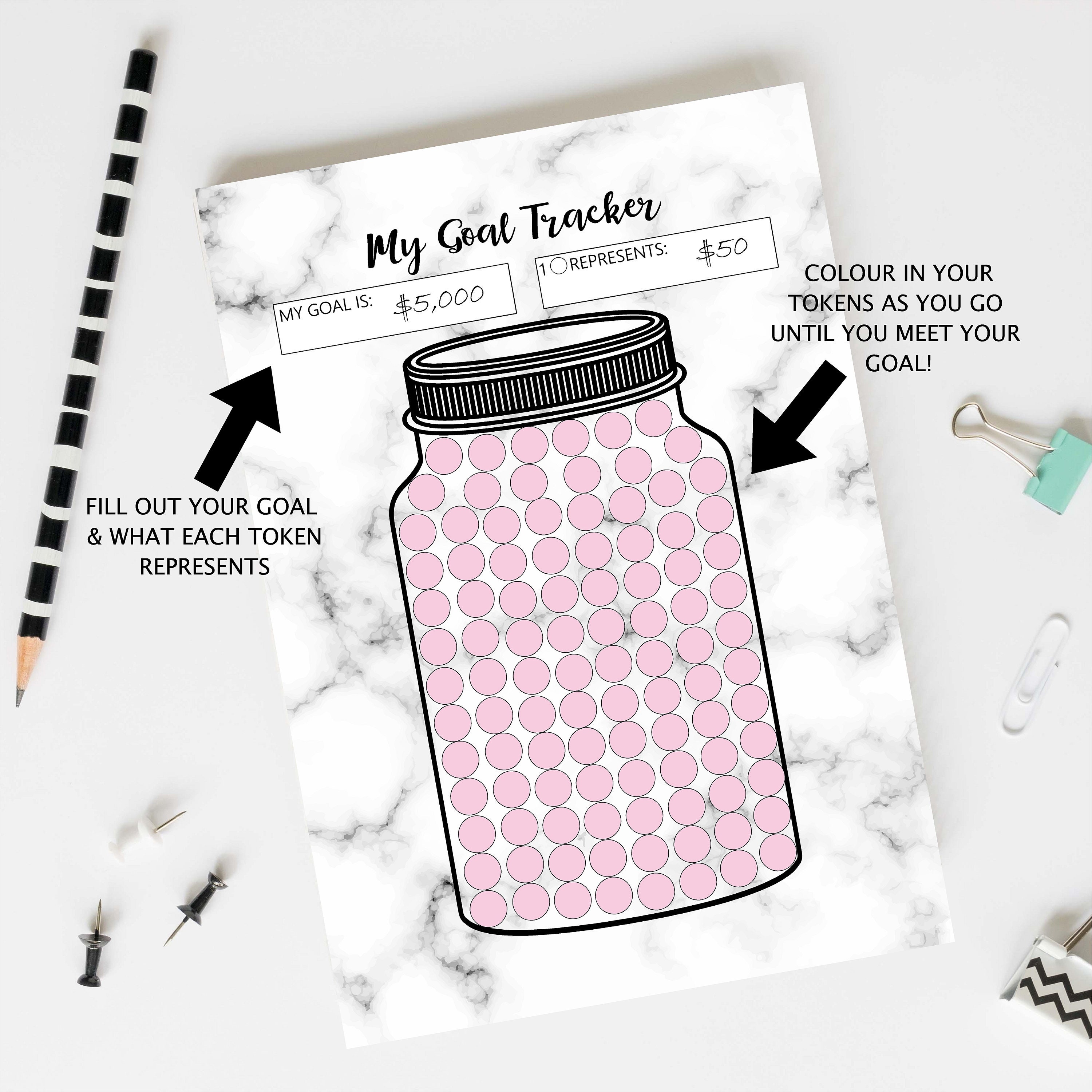 Saving Tracker Mason Jar Savings Goal Goal Planner | Etsy
