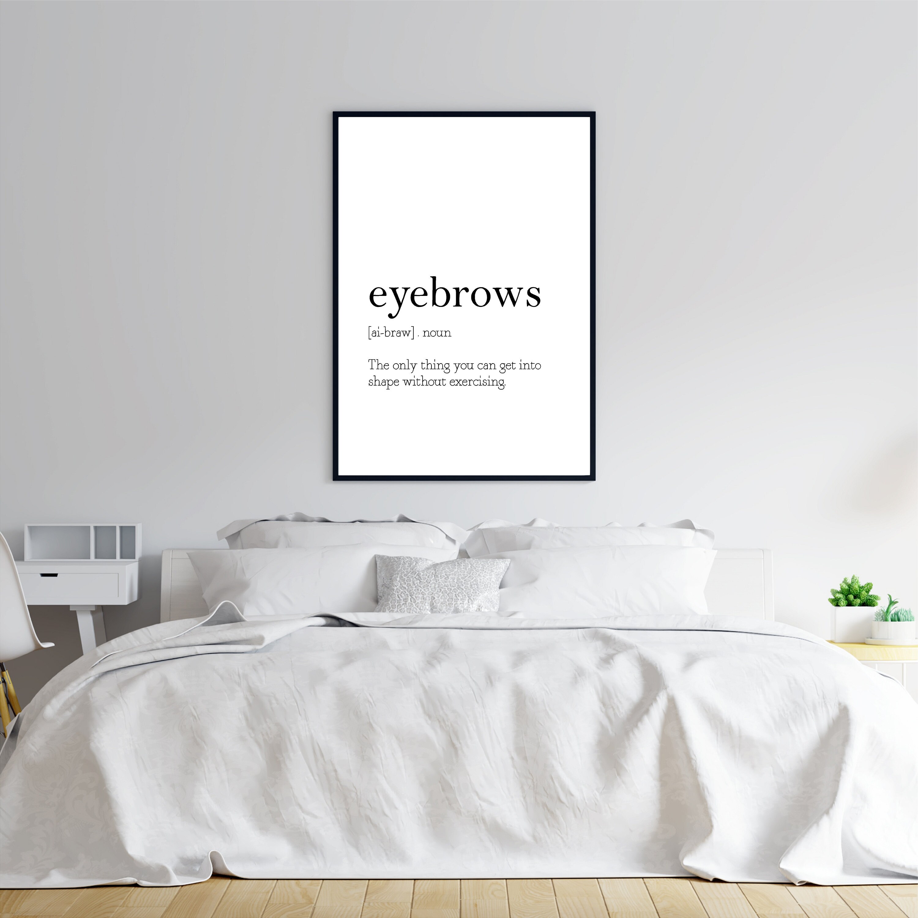 Eyebrows definition brow art salon print Eyebrow print | Etsy