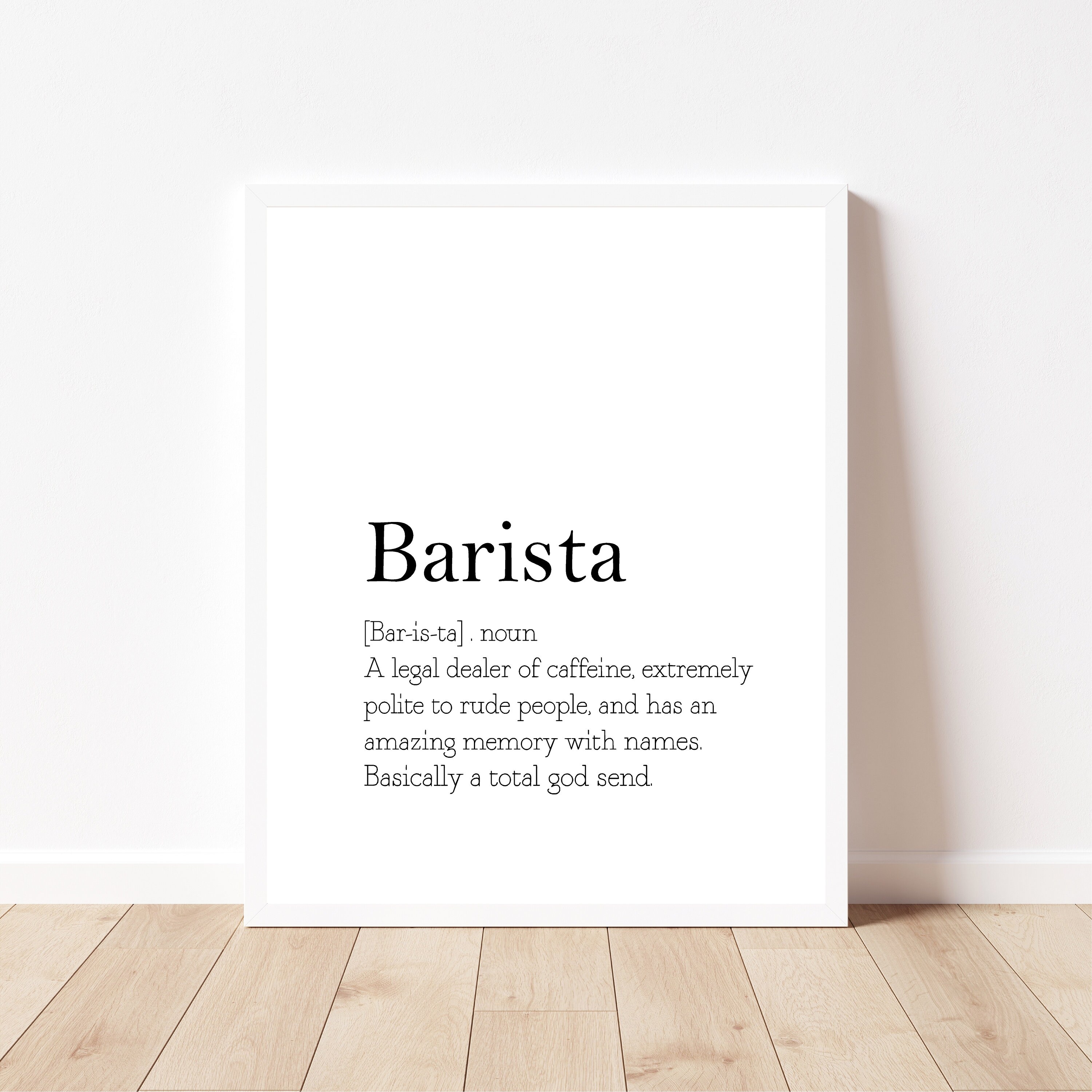Barista Definition, Dictionary Definition, Barista Gift, Coffee Wall ...