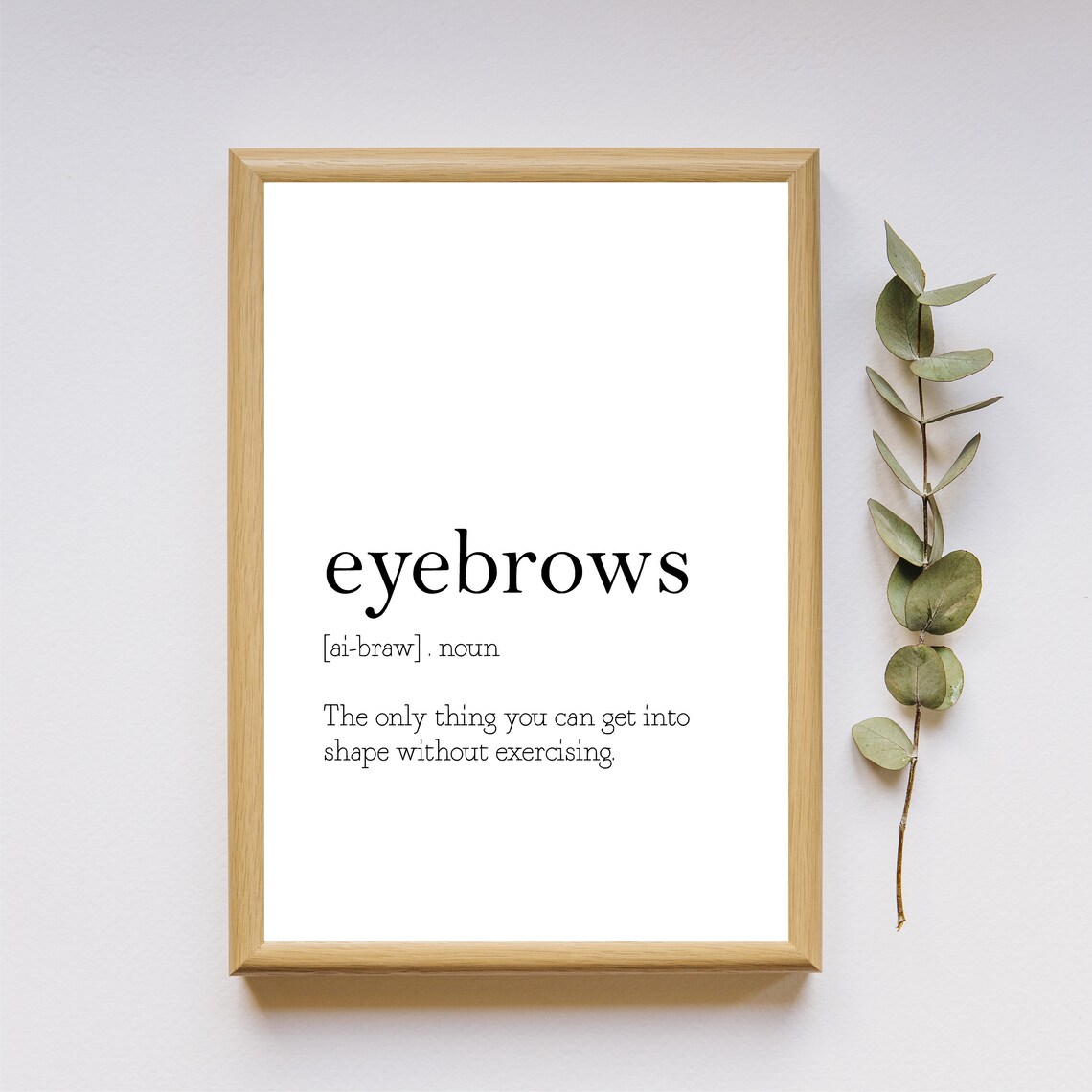 Eyebrows definition brow art salon print Eyebrow print | Etsy