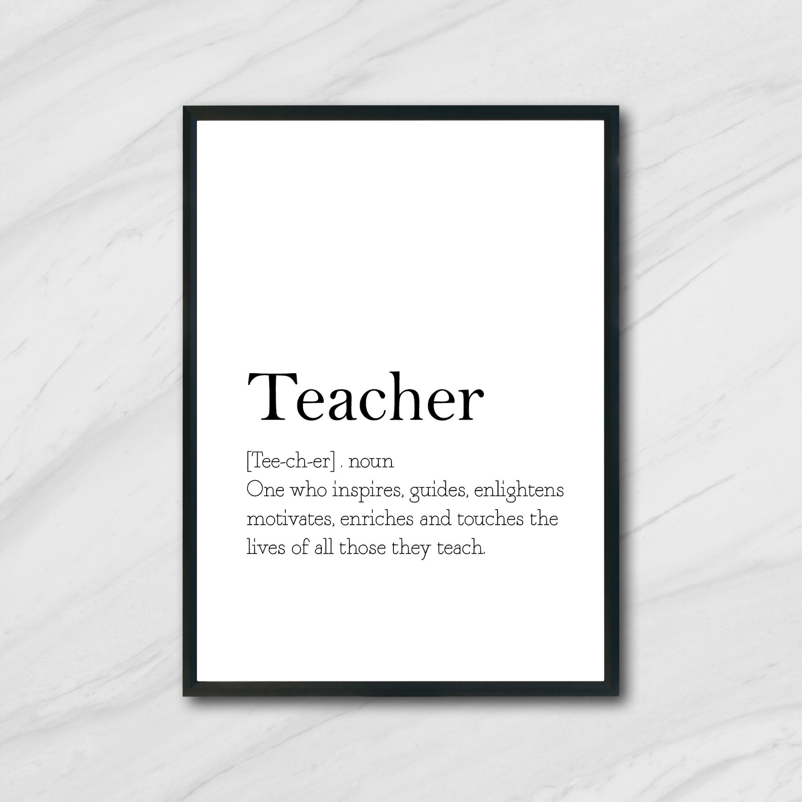Teacher Definition, Teacher Wall Art, Teacher Poster, Teacher Gift - Etsy