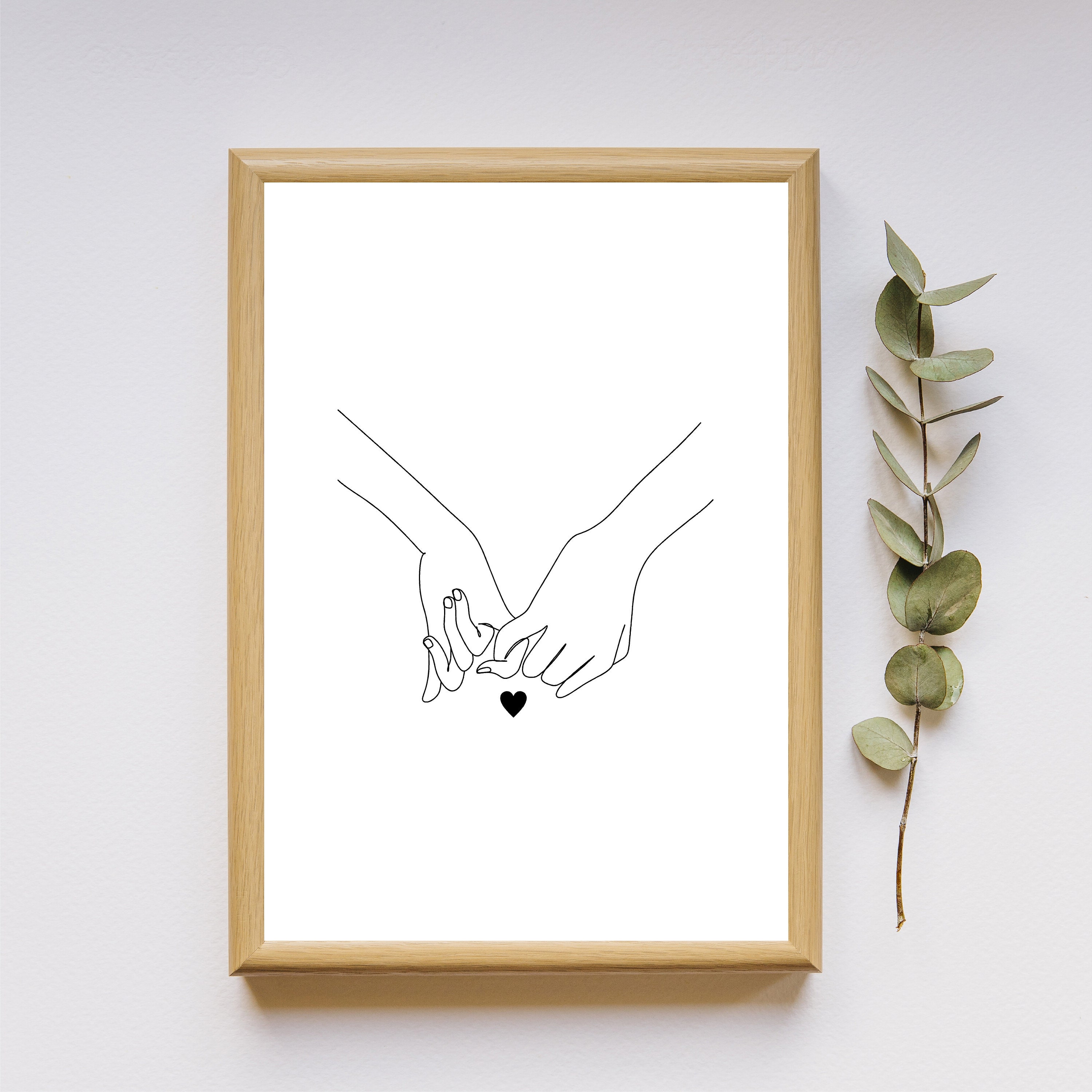 Pinky Promise Pinky Swear Minimalist Wall Art Love Print - Etsy