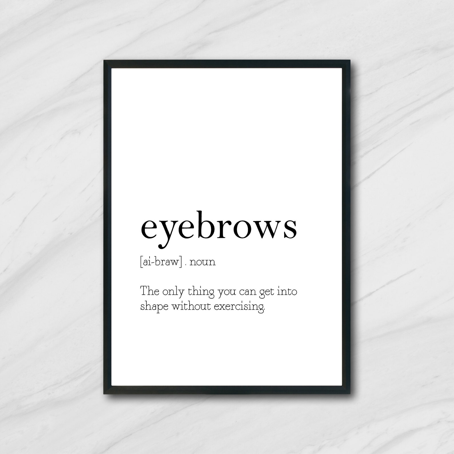 Eyebrows Definition Brow Art Salon Print Eyebrow Print - Etsy