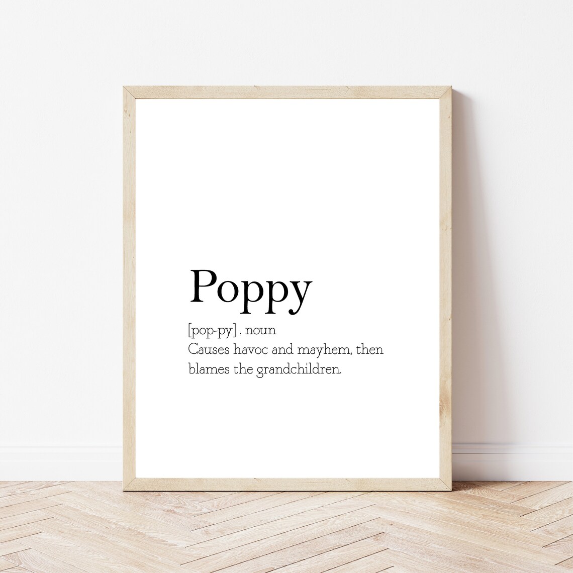 Poppy Definition Print, Fathers Day, Gift for Poppy - Etsy