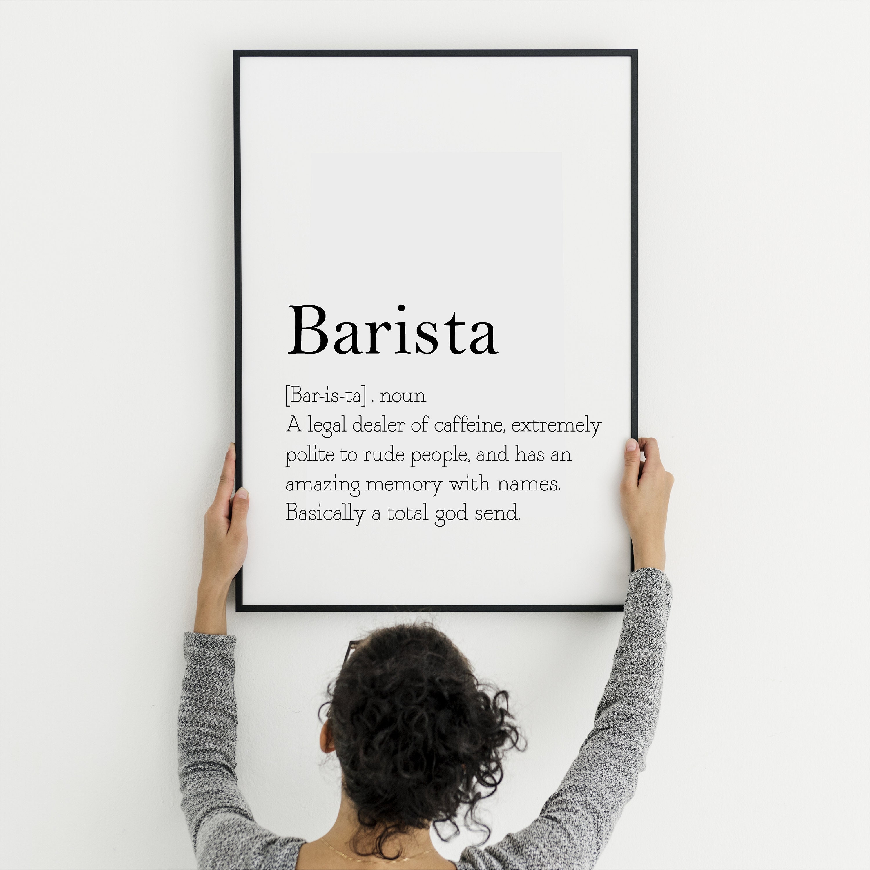 Barista Definition, Dictionary Definition, Barista Gift, Coffee Wall ...